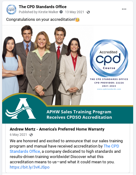 Become Accredited - The CPD Standards Office